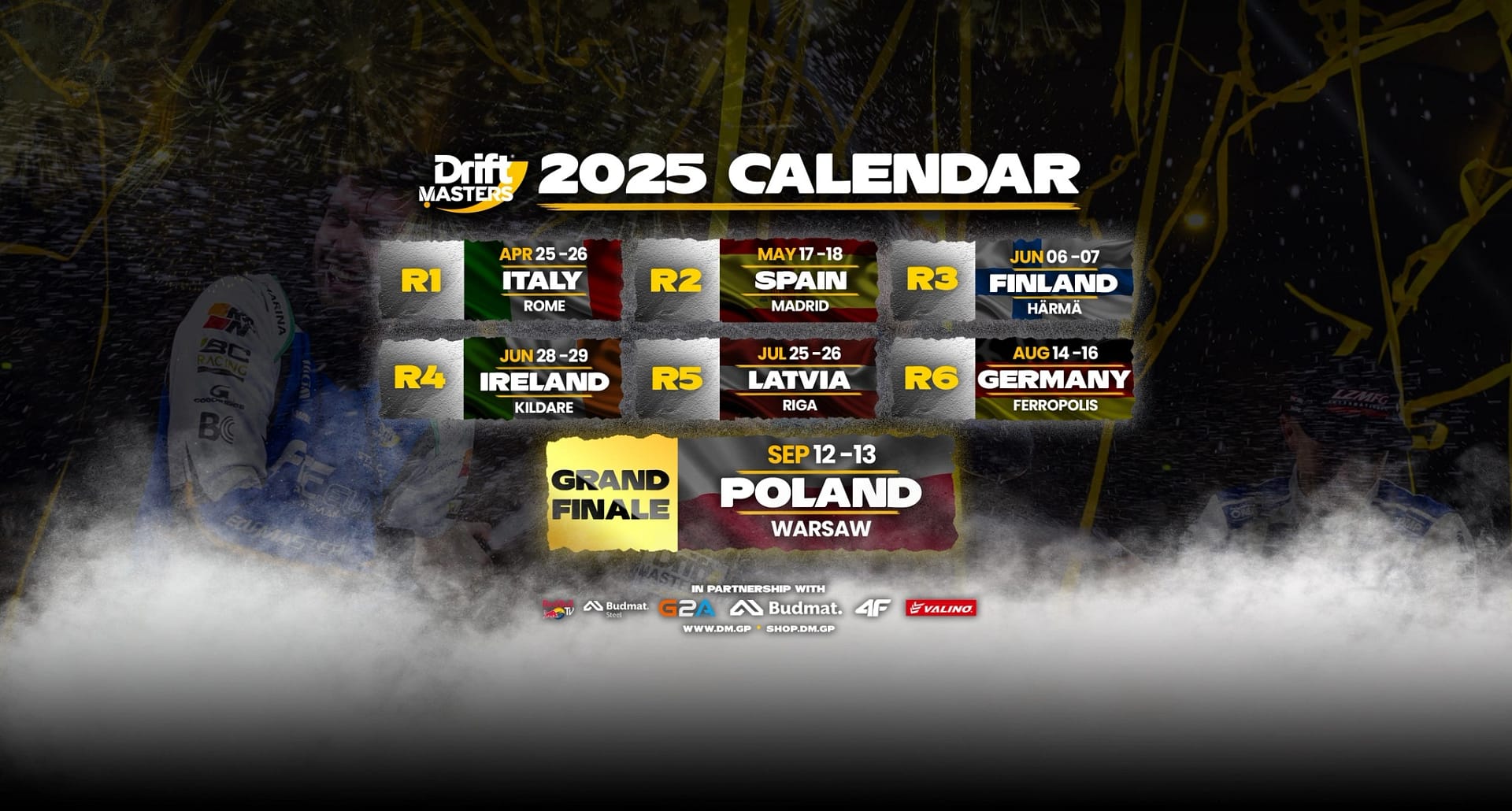 Driftmasters 2025 Racing Calendar - Ela Koko